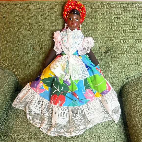 Vintage | Other | 94s Haitian Jamaican Porcelain Face Souvenir Rag Doll ...
